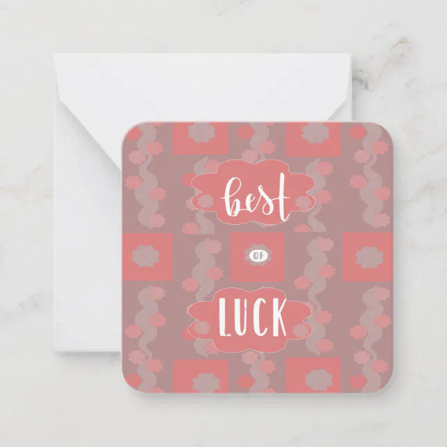 Best of Luck Note Card | Zazzle