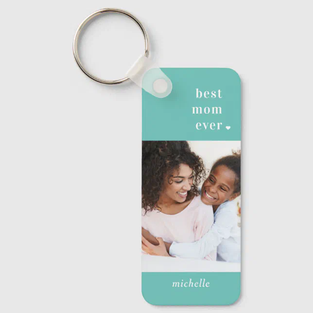 Best One Editable Color Custom Photo Keychain | Zazzle