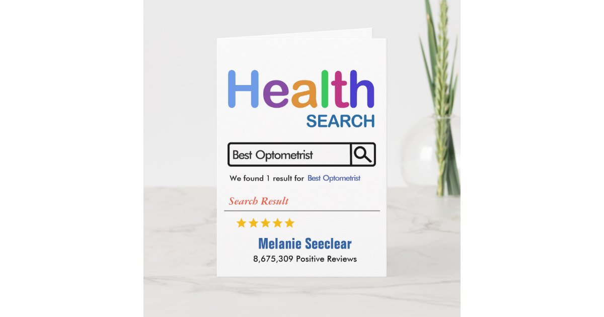 Best Optometrist Funny Gift Thank You Card | Zazzle