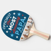 Best Papa Ever | Hand Lettered Photo Collage Ping Pong Paddle | Zazzle