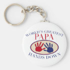 Custom Number One Dad's Father's Day Keychain | Zazzle.com
