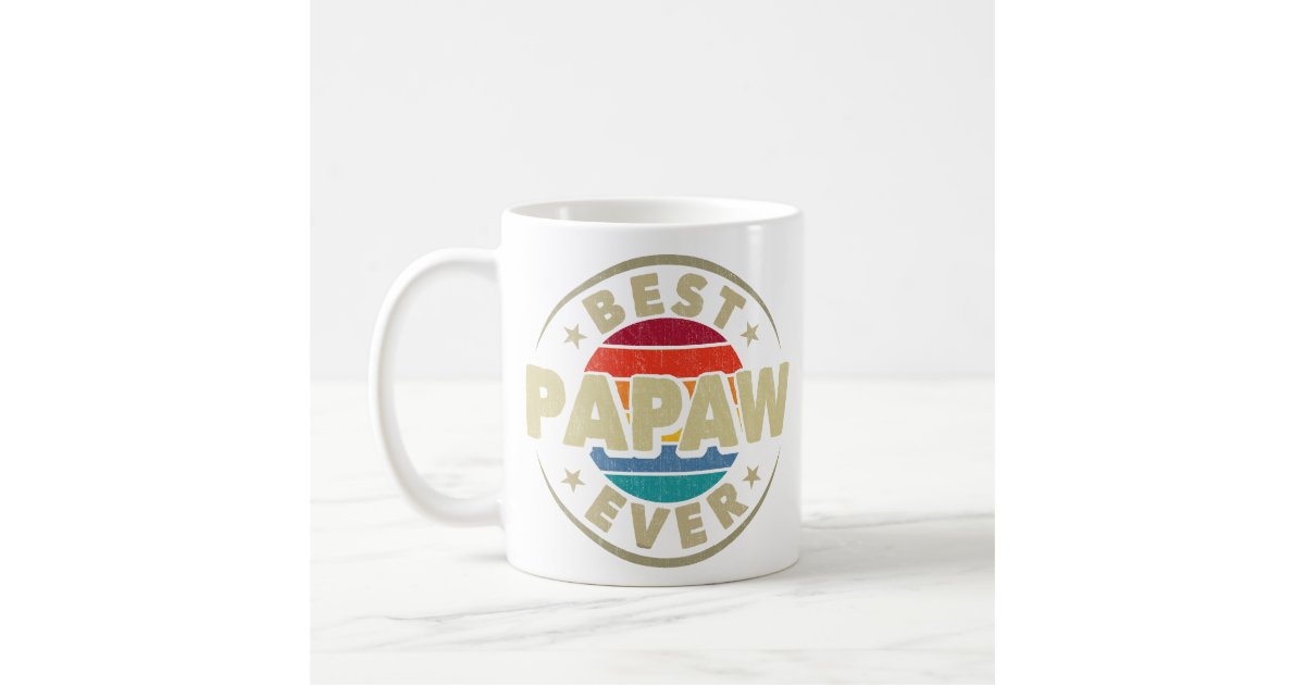Best Papaw Ever Retro Vintage Grandpa Fathers Day Coffee Mug | Zazzle
