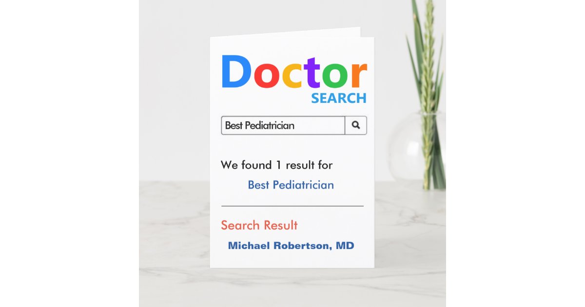 Best Pediatrician Doctor Thank You Card | Zazzle.com