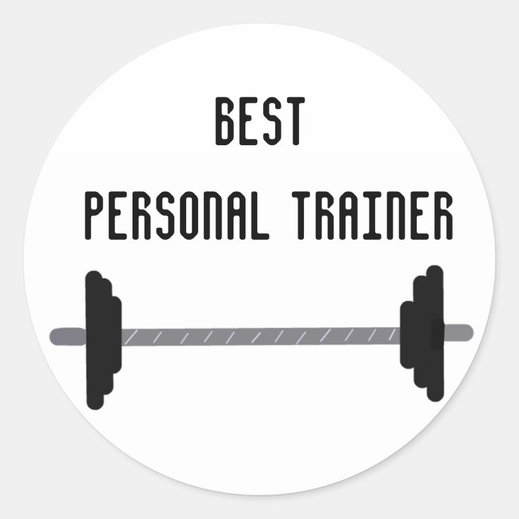 Best Personal Trainer Classic Round Sticker | Zazzle