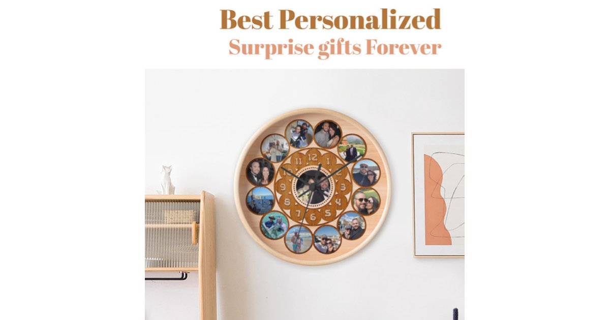 Best Personalized Surprise gifts Forever Clock | Zazzle