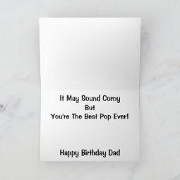 Best Pop Ever - Birthday For Dad Popcorn Card | Zazzle