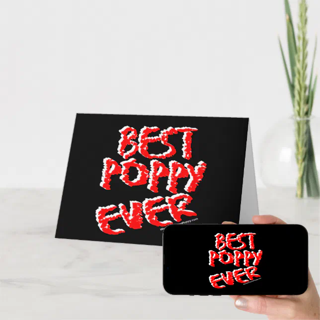 Best Poppy Ever Card | Zazzle