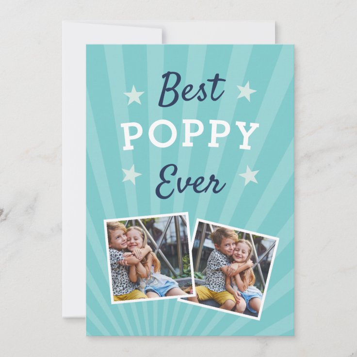 Best Poppy Ever | Father's Day Flat Photo Card | Zazzle