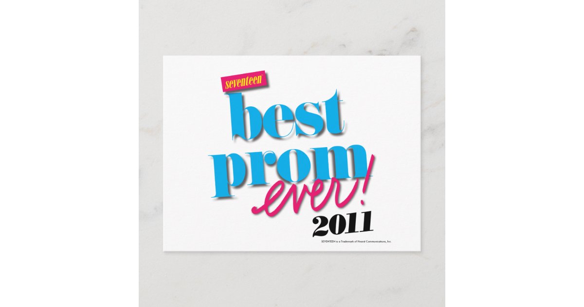 Best Prom Ever - Aqua Postcard | Zazzle