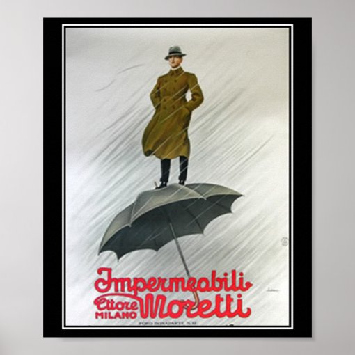 Best Raincoat Vintage Poster | Zazzle