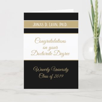 Best Seller! Doctorate graduation card (Ph.D.) | Zazzle