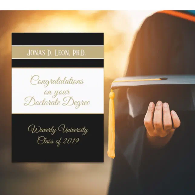 Best Seller! Doctorate graduation card (Ph.D.) | Zazzle