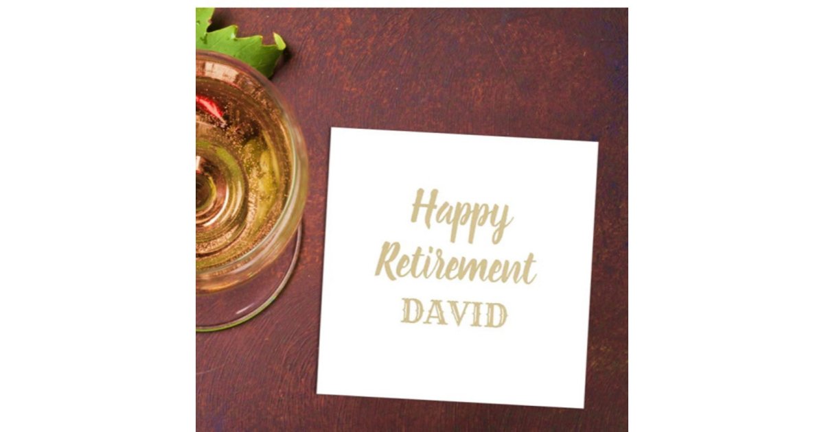 Best seller! Personalized retirement napkins | Zazzle