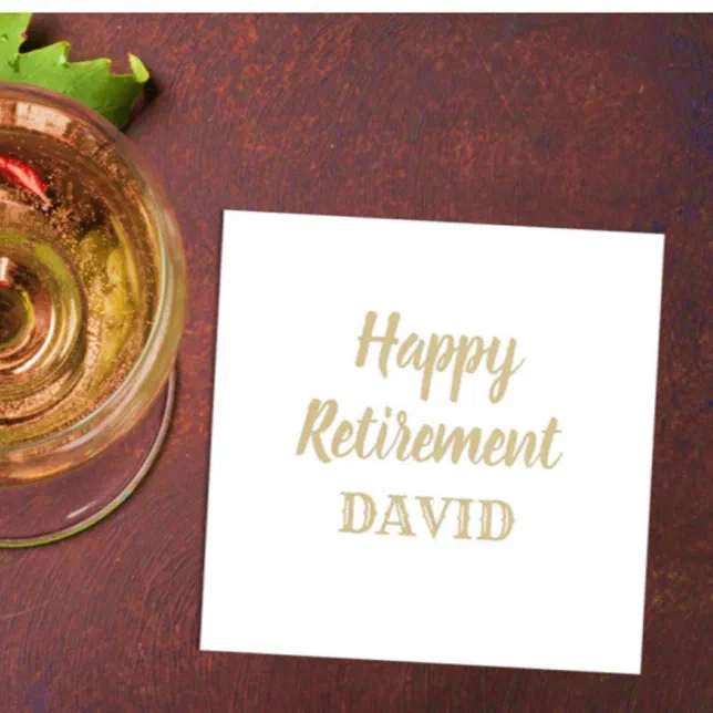 Best seller! Personalized retirement napkins | Zazzle