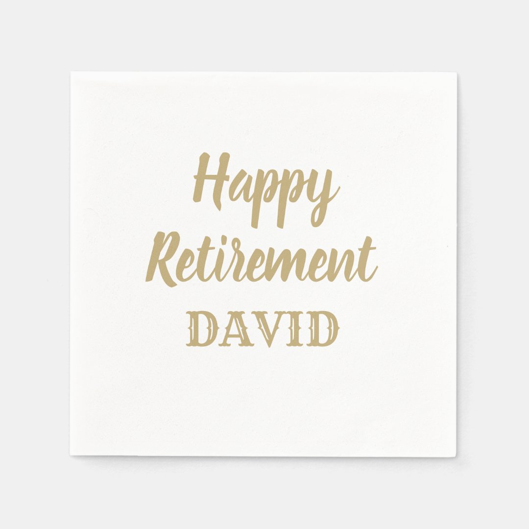 Best seller! Personalized retirement napkins | Zazzle