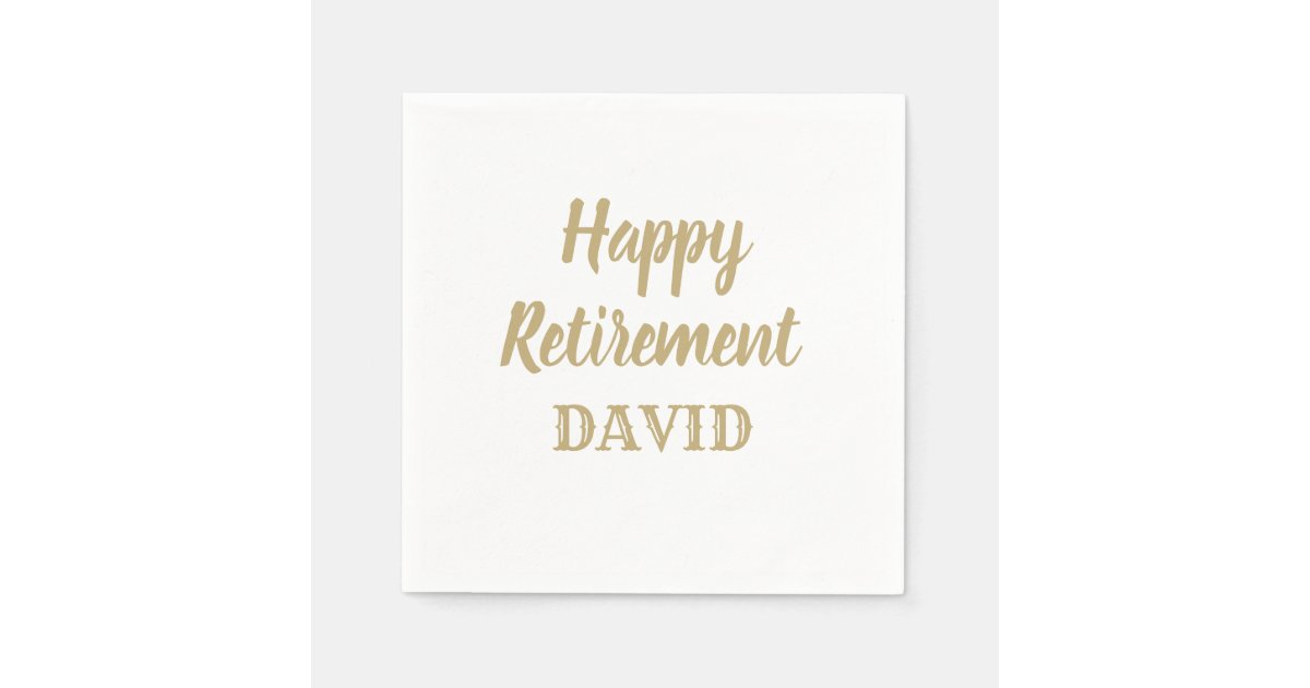Best seller! Personalized retirement napkins | Zazzle