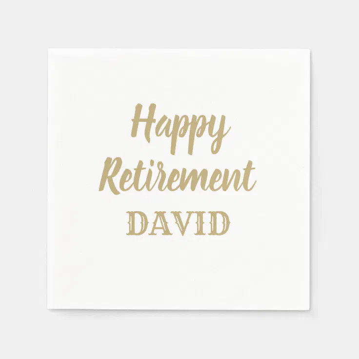 Best seller! Personalized retirement napkins | Zazzle