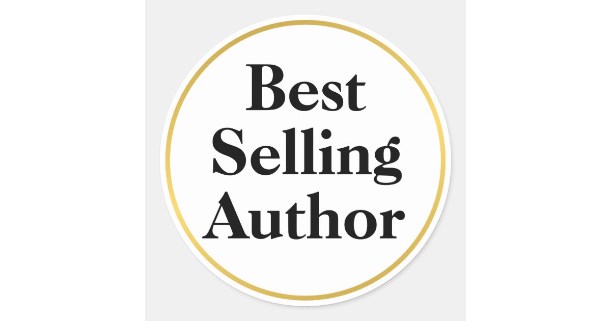 Best Selling Author Classic Round Sticker | Zazzle