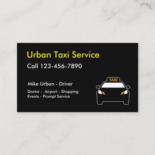 Best Simple Taxi Business Card | Zazzle.com