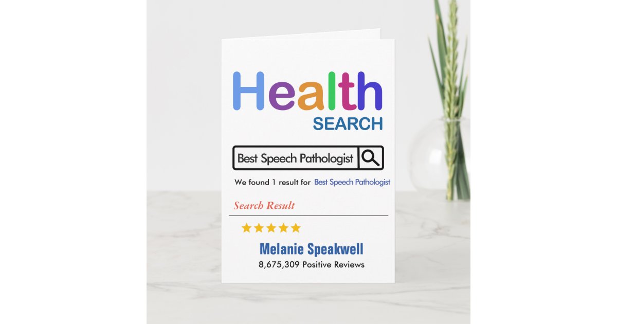Best Speech Pathologist Funny Gift Thank You Card | Zazzle