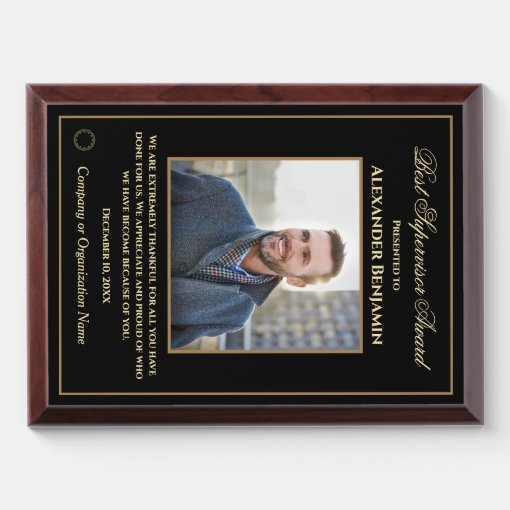 Best Supervisor Award Photo Logo Gold Personalize | Zazzle