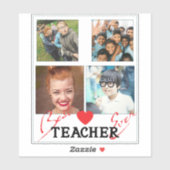 Best Teacher Photo Collage Sticker | Zazzle