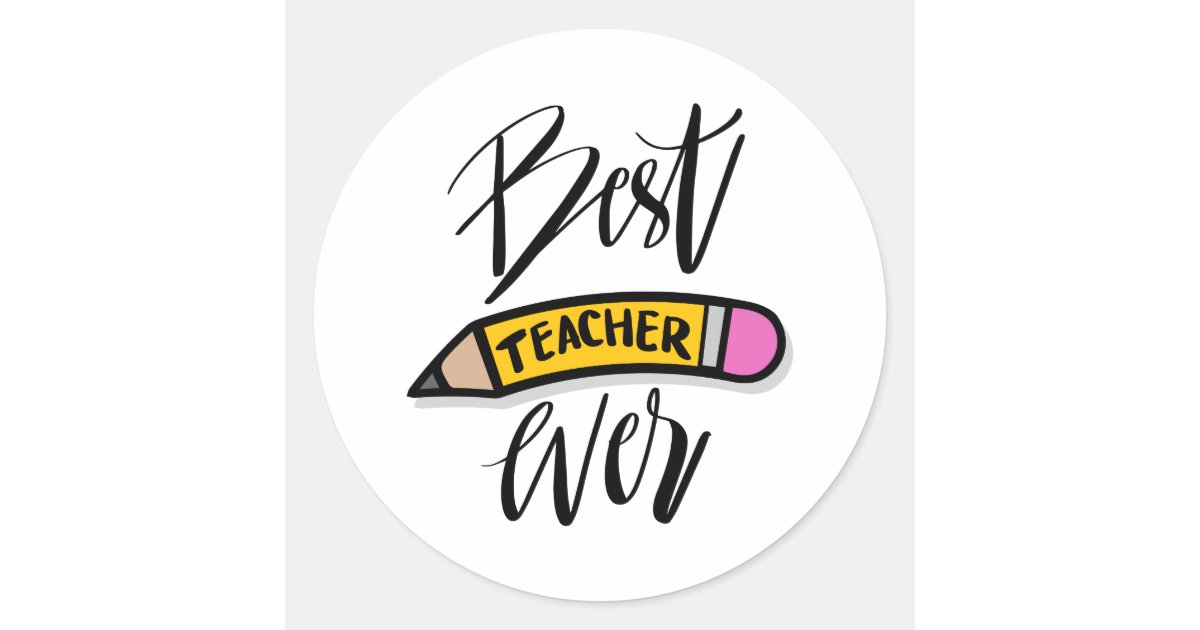 Best Teacher Sticker | Zazzle