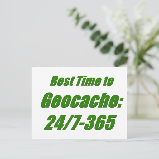 Best Time to Geocache Postcard | Zazzle