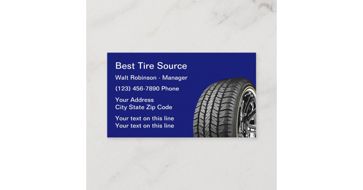 Best Tire Store Business Card Template | Zazzle