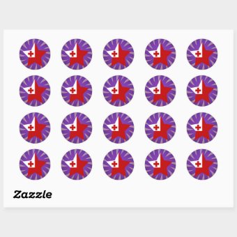 Best Tonga Flag Design Classic Round Sticker | Zazzle
