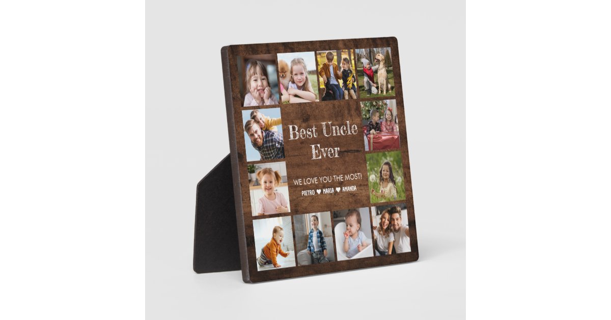 Best Uncle Ever 12 Photo Collage Plaque | Zazzle