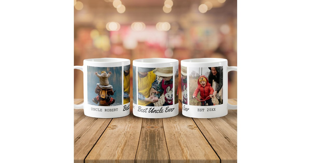 Best Uncle Ever Personalized Photo Collage Coffee Mug | Zazzle