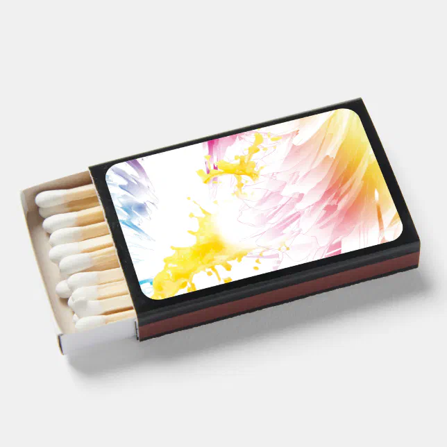Best Watercolor Custom Bridal Shower Matchboxes | Zazzle