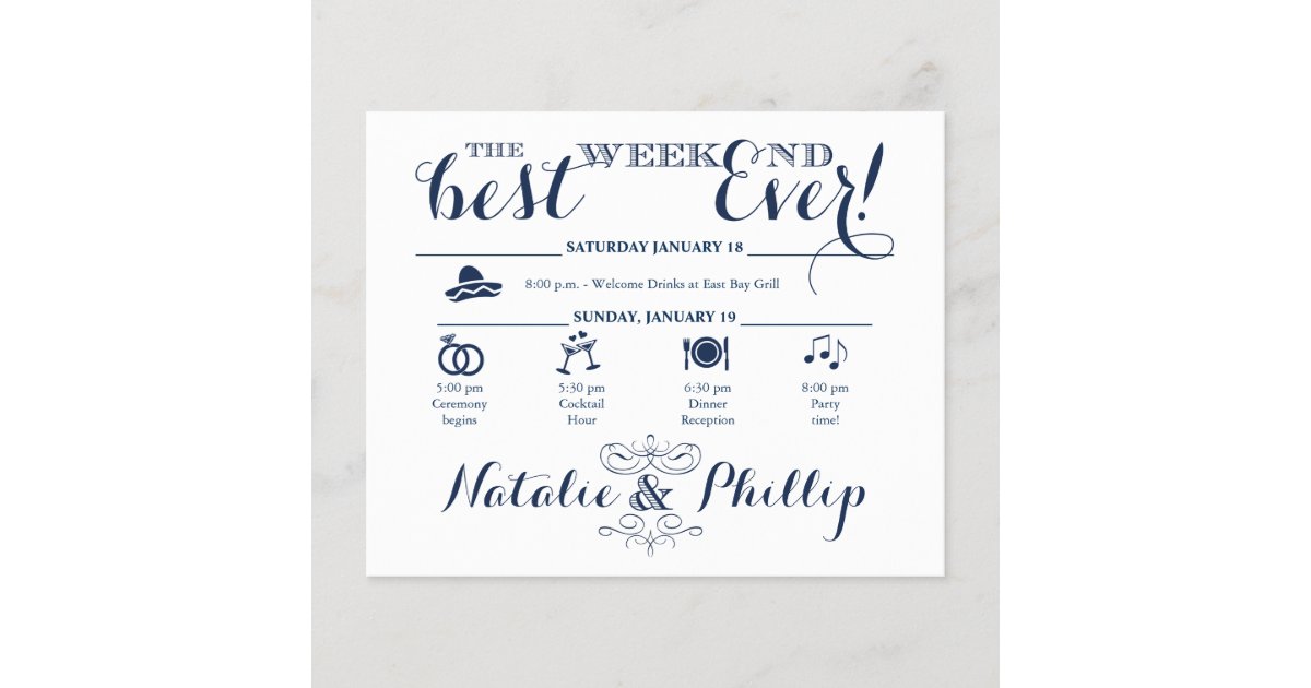 Best Weekend Ever Infographic TImeline | Zazzle
