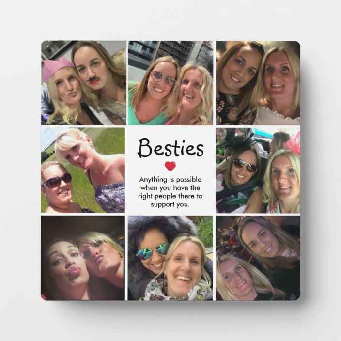 Bestie Photo Collage | Sweet Quote Plaque | Zazzle.com
