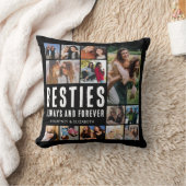 Besties Always & Forever Photo Collage Throw Pillo Throw Pillow | Zazzle