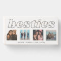 Besties Best Friend Friendship Photo Collage Wooden Box Sign | Zazzle