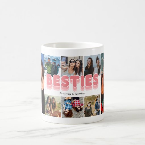Besties Best Friend Photo Collage Coffee Mug | Zazzle