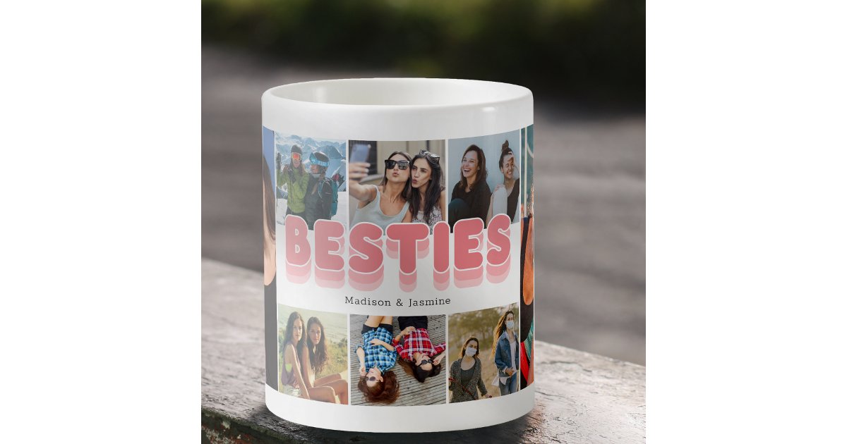 Besties Best Friend Photo Collage Coffee Mug | Zazzle