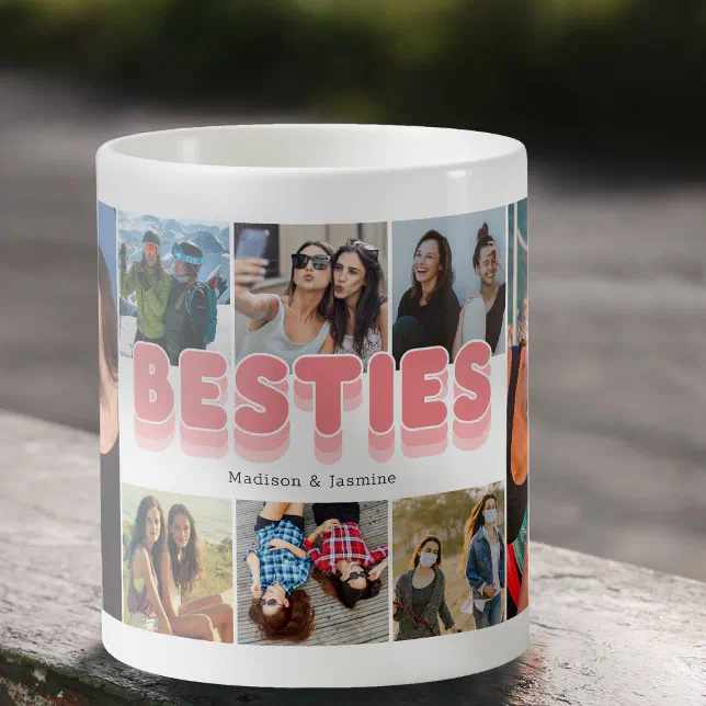 Besties Best Friend Photo Collage Coffee Mug | Zazzle