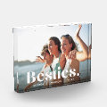 Besties | Best Friends Overlay & Names Photo Block | Zazzle