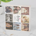 Besties For Life Script Best Friends Photo Collage Wooden Box Sign | Zazzle