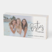 Besties Forever Best Friends Photo Wooden Box Sign | Zazzle