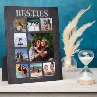 Besties Forever Photo Collage Plaque | Zazzle