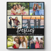 BESTIES Gift for Best Friends Script Photo Collage Plaque | Zazzle