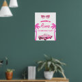 Besties Malibu Pink Doll Beach Birthday Poster | Zazzle