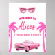 Besties Malibu Pink Doll Beach Birthday Poster | Zazzle