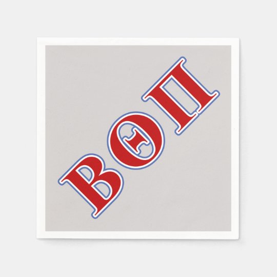 Beta Theta Pi Red and Blue Letters Paper Napkins | Zazzle.com