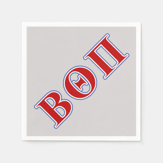 Beta Theta Pi Red and Blue Letters Paper Napkins | Zazzle