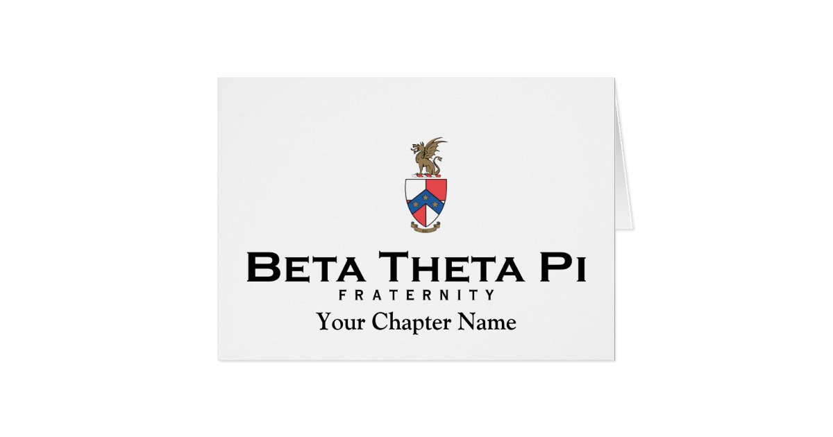Beta Theta Pi with Crest - Color | Zazzle